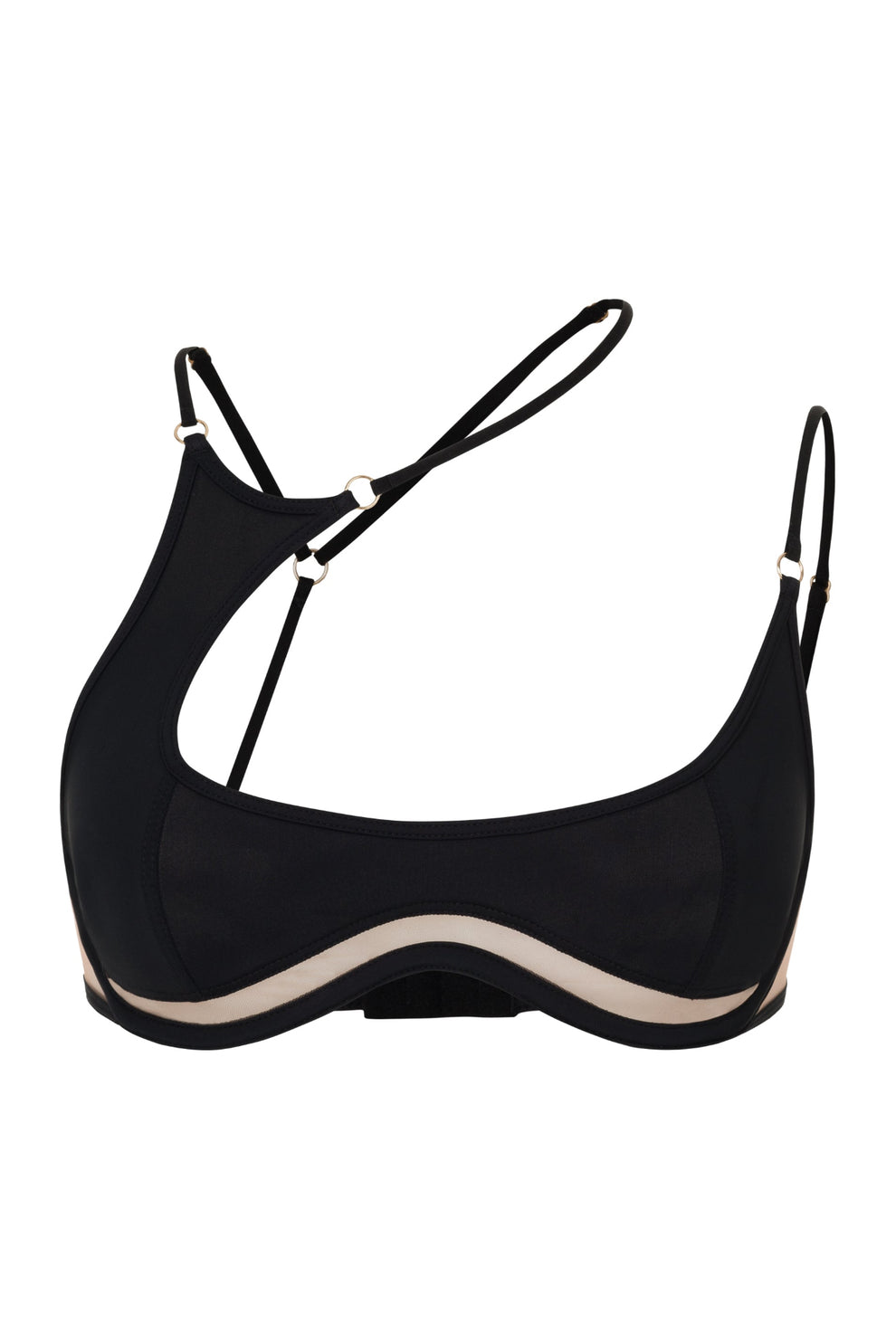 DVNT Cutout Bra with Asymmetric Strap — SYSTEM